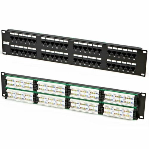 Патч-панель 48 портов RJ45 Cat.5e Б/У