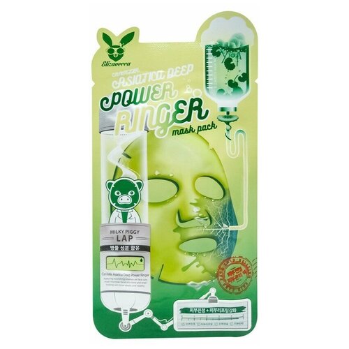 Elizavecca Тканевая маска с экстрактом центеллы азиатской Power Ringer Mask Pack Centella Asiatica Deep