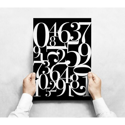 Интерьерный постер "Цифры" формата А3 (30х42 см) без рамы