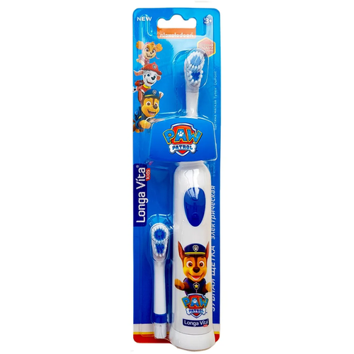 Зубная щетка LONGA VITA Paw Patrol электрическая со сменной насадкой с 3 лет Синяя