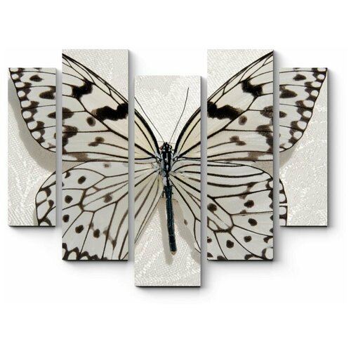 Модульная картина Черно-белая бабочка 101x82