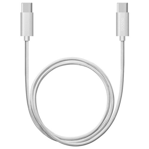 Кабель Deppa Alum USB Type-C - USB Type-C (72246/72247/72248), 1.2 м, серебро