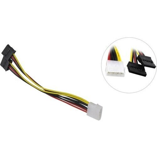 Переходник Exegate Molex - 2x SATA, 0.15m (EX138935RUS)