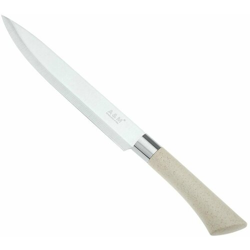 "Мрамор" Нож кухонный 200мм из нержавеющей стали, пластмассовая ручка, в блистере