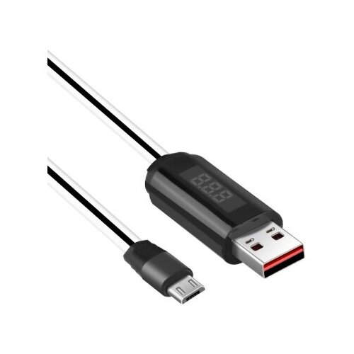 Кабель Hoco LED U29 USB - microUSB, 1.2 м, белый