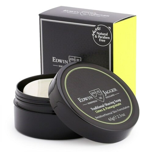 Мыло для бритья Limes & Pomegranate в чаше Edwin Jagger, 65 мл