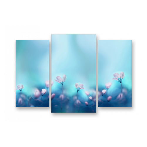 Модульная картина на стекле | Diva Kartina | Природа. Новые цветы | 100X70 см