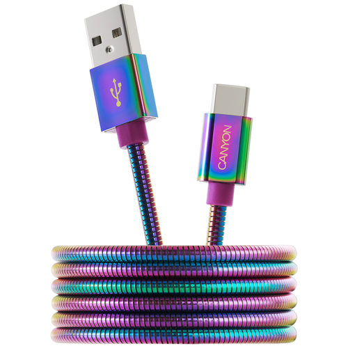 Кабель Canyon USB - USB Type-C (CNS-USBC7), 1.2 м, разноцветный