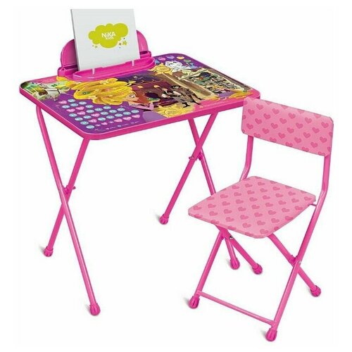 Комплект Nika стол + стул Рапунцель. Новая история 60x45 см розовый
