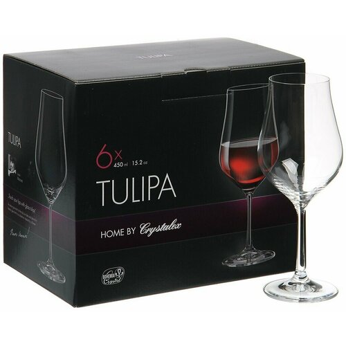 Набор бокалов для вина 450 мл "Тулипа", 6 шт