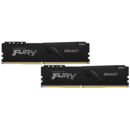 Оперативная память Kingston FURY Beast 32 ГБ (16 ГБ x 2 шт.) DDR4 DIMM CL19 KF437C19BB1K2/32