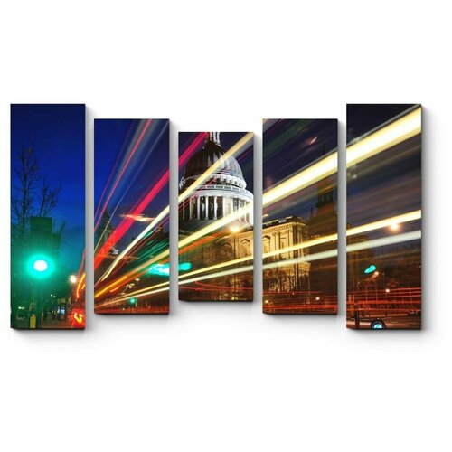 Модульная картина Огни ночного Лондона 90x54