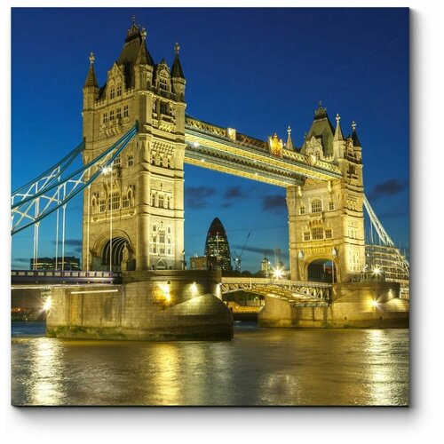 Модульная картина Мост через ночь, Лондон 110x110