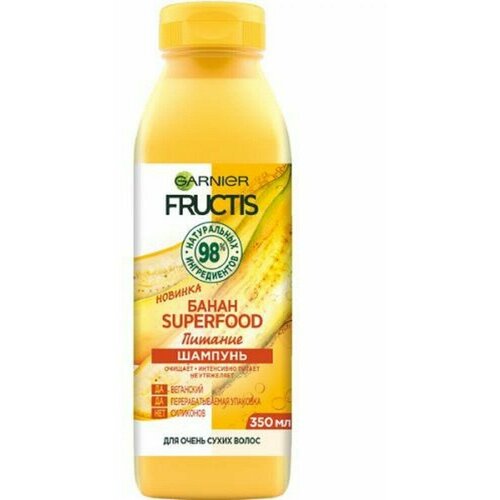 Шампунь для волос Garnier Fructis, Банан Superfood, 350 мл
