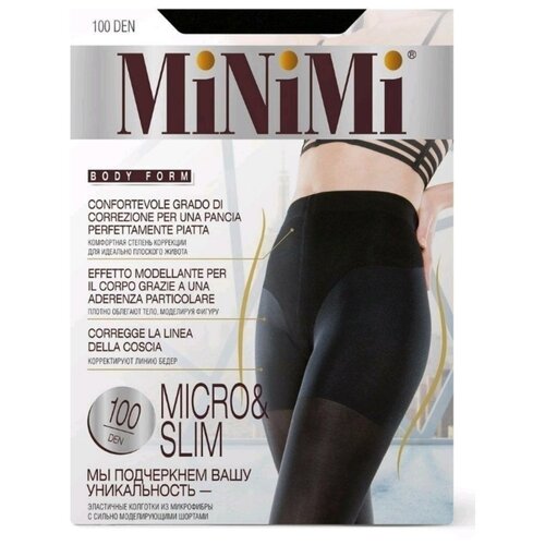 Колготки  MiNiMi Micro&Slim, 100 den, размер 4, черный