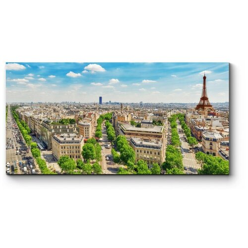Модульная картина Вид на город влюбленных с Триумфальной Арки90x45