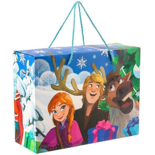 Подарочный пакет-коробка Disney "С Новым Годом!" 40х30 см, Холодное Сердце, картон