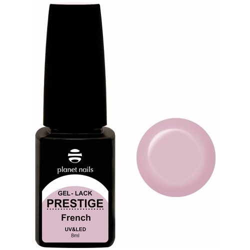 Planet nails Гель-лак Prestige French, 8 мл, 341 розовая дымка