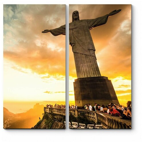Модульная картина Изумительный закат в Рио-де-Жанейро 40x40