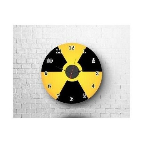 Часы настенные MIGOM круглой формы, диаметр 20 см, с принтом "Сталкер" - 8