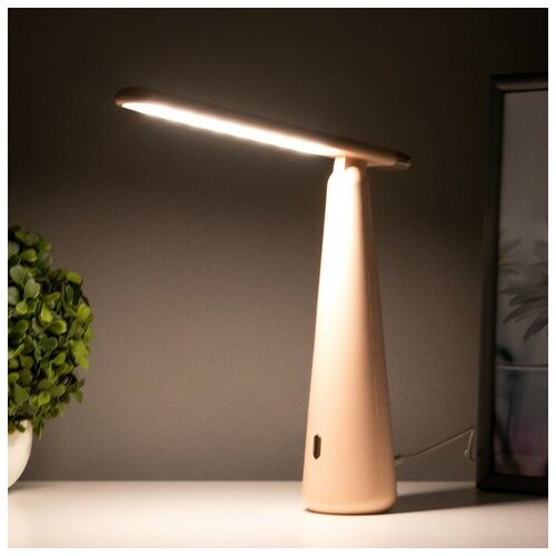 Лампа настольная "Страйк" LED 3 режима 1,5Вт USB розовый 6,8х6,8х28,5 см