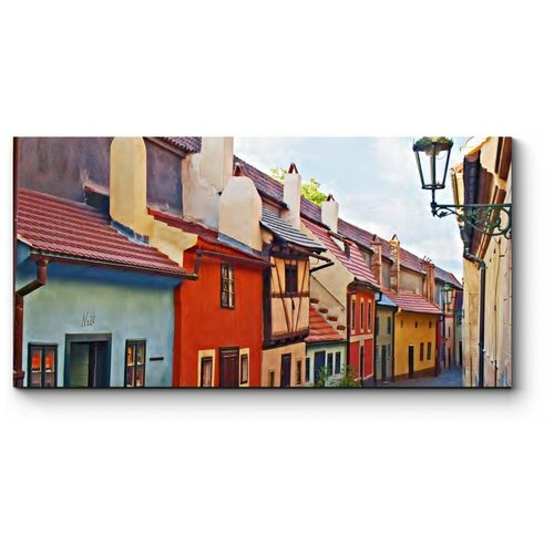 Модульная картина Живописные улочки Праги110x55