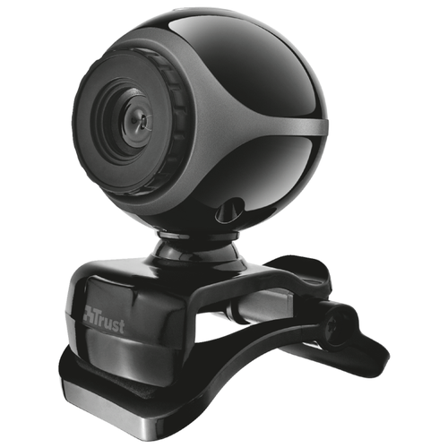 Веб-камера Trust Exis Webcam, черно-серебристый