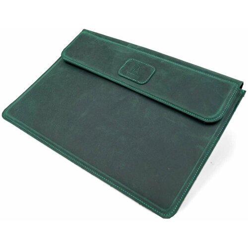 Кожаный Чехол J.Audmorr для ноутбука 14-15" (Macbook 15 Air), зеленый, Newport 15 Pine