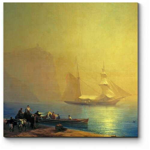 Модульная картина Утро на морском берегу. Судак. 1856 год.50x50