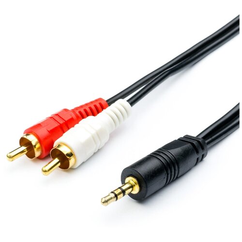 Кабель Atcom Geplink mini jack 3.5 mm - 2xRCA (AT1009), 1.5 м, черный