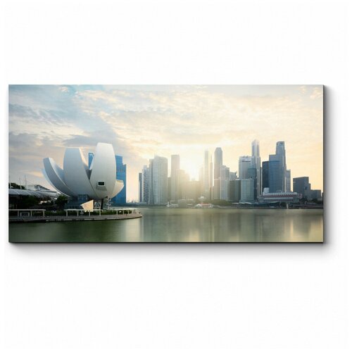 Модульная картина Сингапур просыпается 200x100