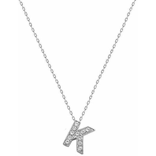 Колье, Swarovski Zirconia, серебряный