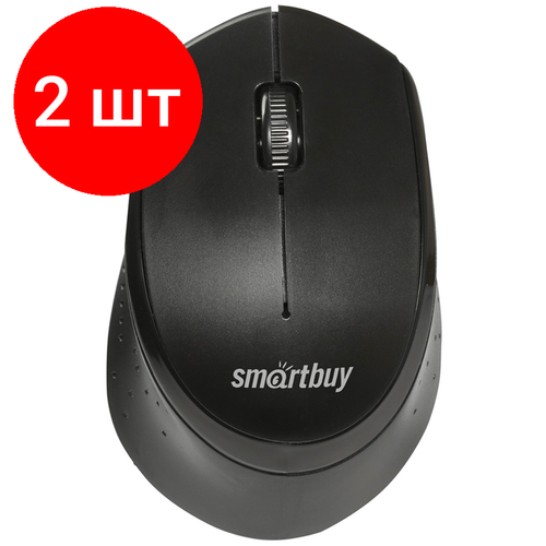 Комплект 2 шт, Мышь беспроводная Smartbuy ONE 333AG-K, черный, USB, 3btn+Roll