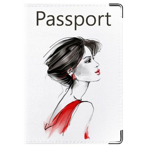 Обложка для паспорта TINA BOLOTINA, красный, белый