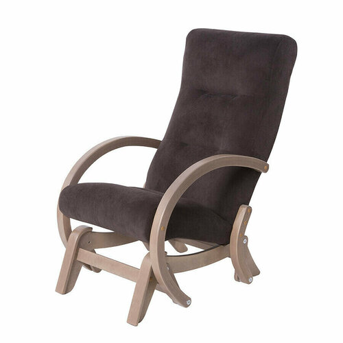 Кресло-качалка маятник Мебелик Мэтисон ткань Грей браун, каркас шимо