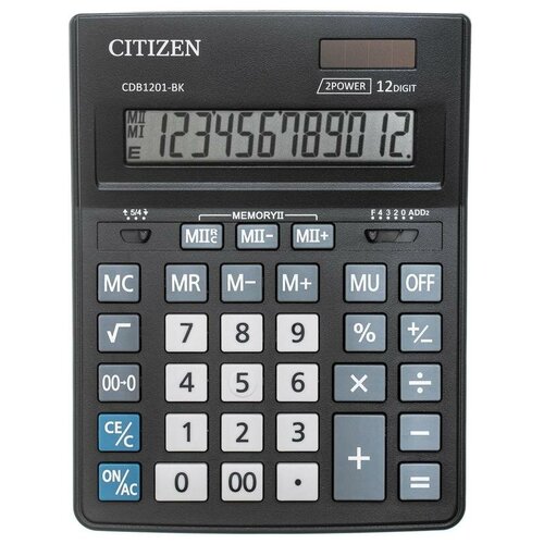 Калькулятор бухгалтерский CITIZEN CDB1201, черный