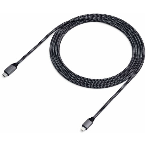 Кабель Satechi USB-C to Lightning MFi, 1.8 м, серый