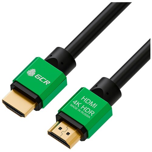 Кабель GCR HDMI - HDMI (GCR-HM461), 0.5 м, зеленый/черный
