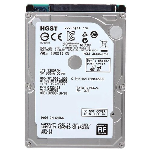 Жесткий диск HGST 1 ТБ HTS721010A9E630