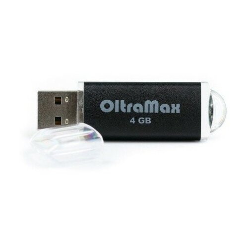 Флешка OltraMax 30, 4 Гб, USB2.0, чт до 15 Мб/с, зап до 8 Мб/с, чёрная