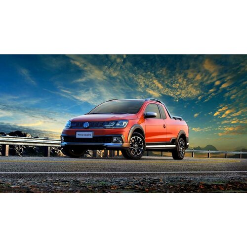 Картина на холсте 60x110 Альянс Лес "Volkswagen фольксваген савейро" на подрамнике / интерьер/ декор