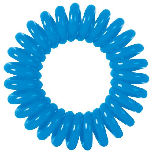 Dewal Beauty Резинки для волос, серия "Пружинка", 3 шт/уп, D 50 мм, полимерный материал, цвет синий (DBR03)