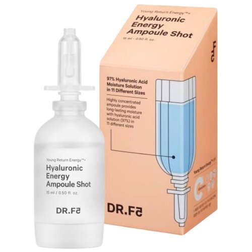 Ампула-шот для интенсивного увлажнения DR. F5 Hyaluronic energy ampoule shot, комплекс из 11 гиалоурановых кислот, 15мл.