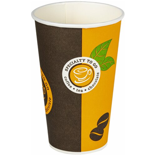 Стакан одноразовый бумажный Huhtamaki Coffee-to-Go 400мл, 50шт, 4 уп. (161S7А1600-0590)