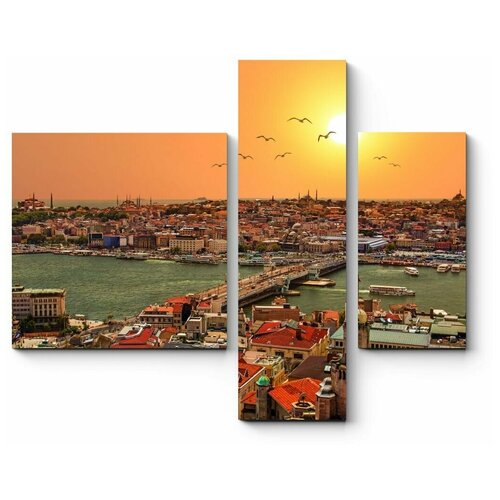 Модульная картина Панорама солнечного Стамбула 130x107