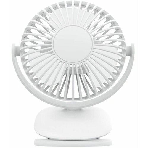 Мини-вентилятор настольный WiWU FS03 с зажимом, вращающийся на 360 градусов, 1200мАч - Белый
