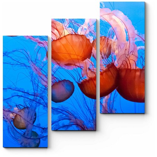 Модульная картина Чарующие океанские медузы 120x128