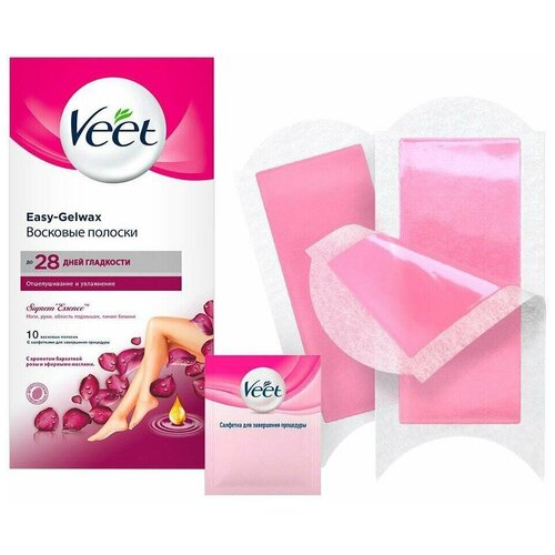 Veet / Полоски для депиляции Veet Suprem Essence восковые для ног и рук 10шт 3 уп