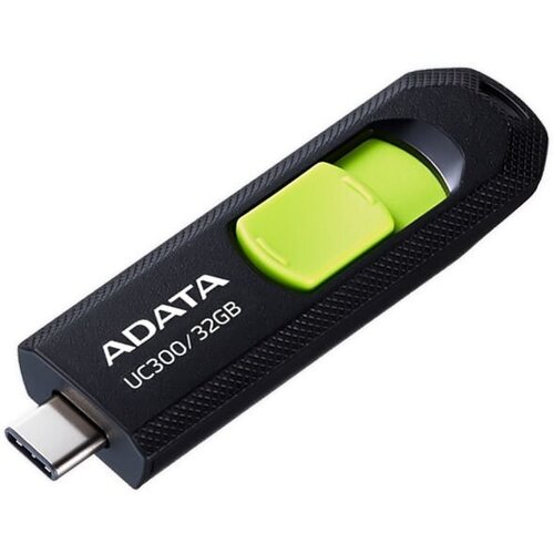 Флеш Диск A-Data 32Gb Type-C UC300 ACHO-UC300-32G-RBK/GN USB3.2 черный/зеленый