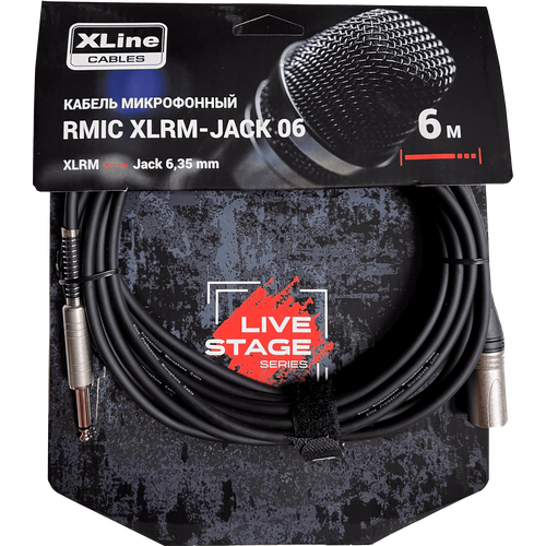 Xline Cables RMIC XLRM-JACK 06 Кабель микрофонный XLR 3 pin male - JACL 6.3 mono длина 6м